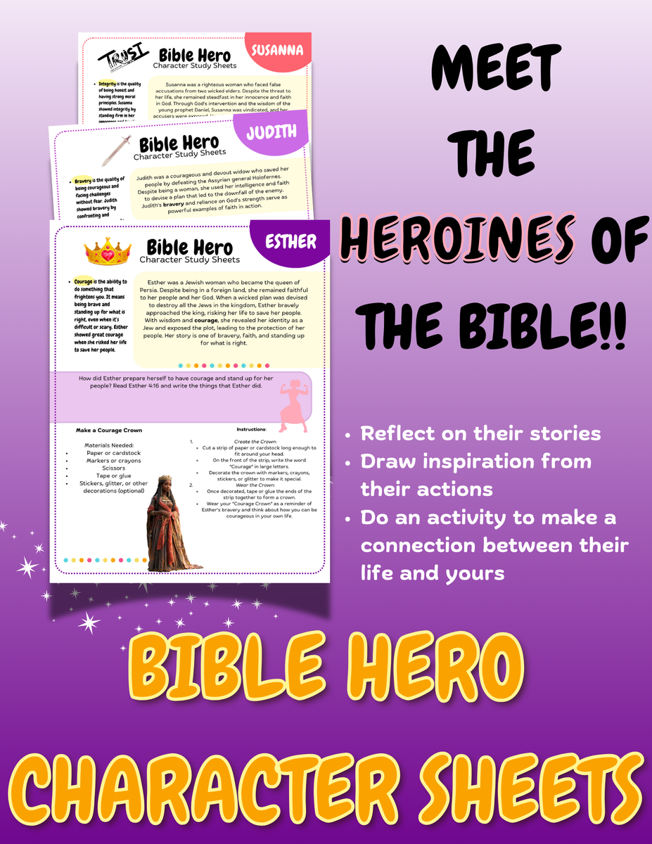 Bible Hero Character Study Sheets - Women – Imagery Matters